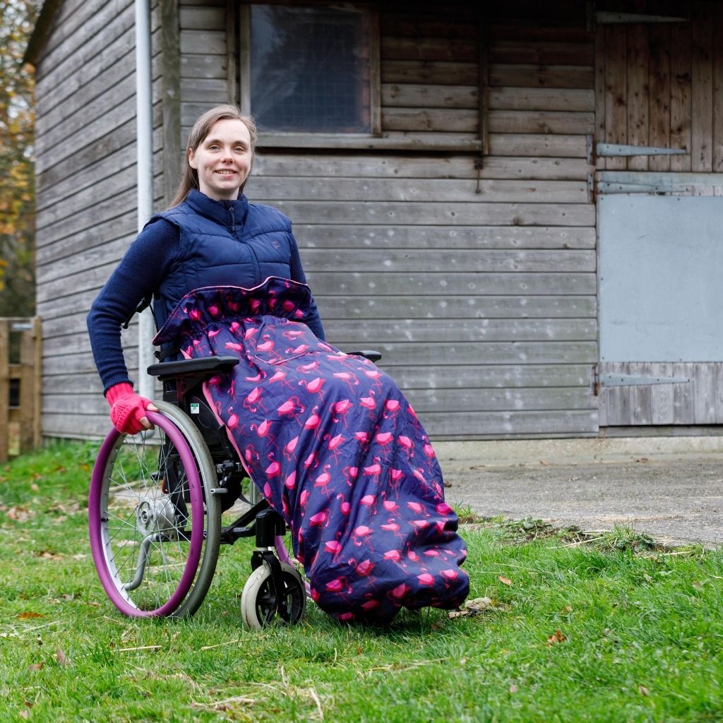 Navy Fleece Blankets for Wheelchair Users: Bundlebean UK – BundleBean
